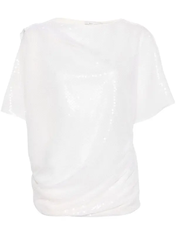 REV The Keziah Sequin Blouse - Neutrals