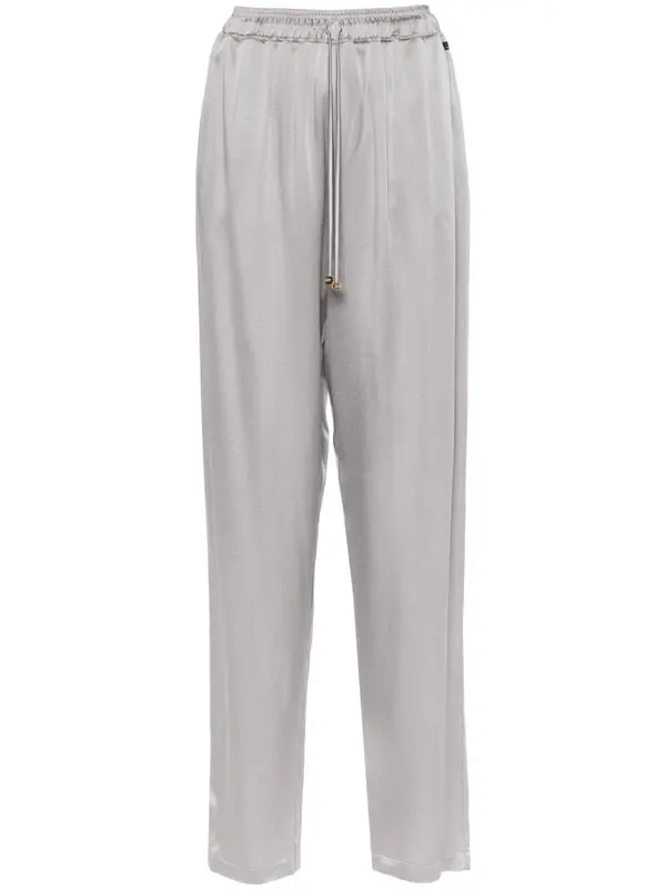 Elisabetta Franchi Satin Tapered Trousers