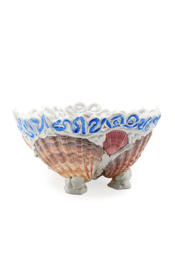 Chell Fish Handmade Clam Shell Bowl - Multi | Editorialist