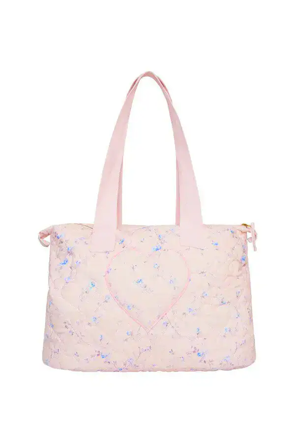 LoveShackFancy Oran Quilted Weekender Tote - Floral | Editorialist