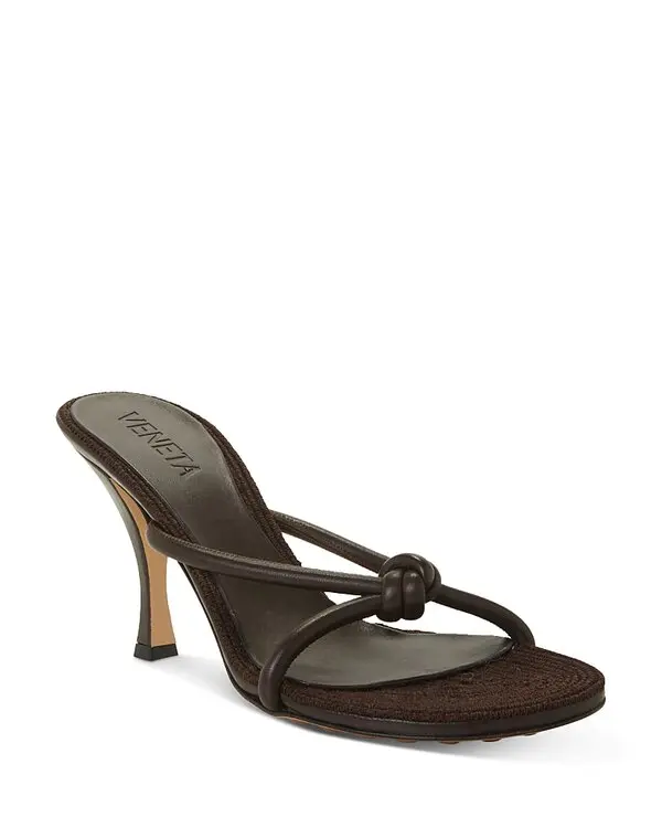 Bottega Veneta Blink Knotted Strap High Heel Sandals - Toffee