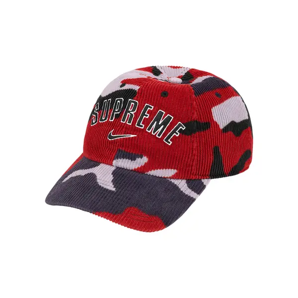 Supreme X Nike Arc Corduroy 6-panel Cap - Red