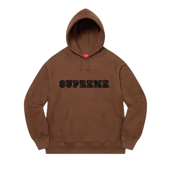 Supreme Lace Hooded Sweatshirt - Brown