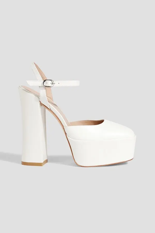 STUART WEITZMAN Skyhi 145 Leather Platform Pumps