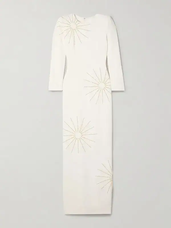 Dries Van Noten Dalista Embellished Maxi Dress In White - 40% Off |  Editorialist