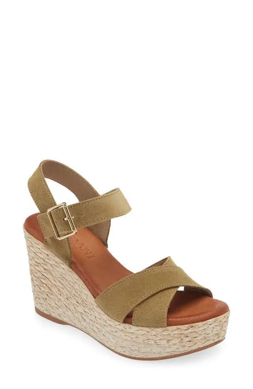 Cordani Brittany Espadrille Wedge Sandals - Crosta Khaki