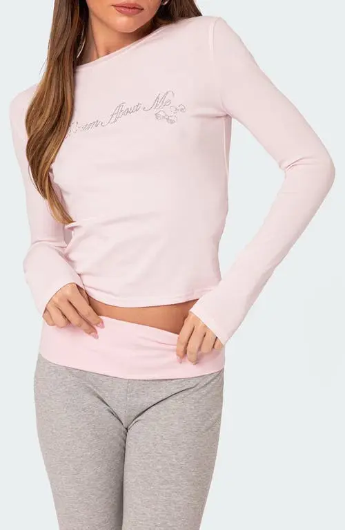 EDIKTED Dream About Me Embellished Top