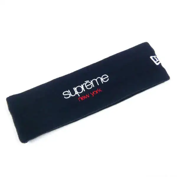 Supreme New Era Classic Logo Headband - Navy | Editorialist