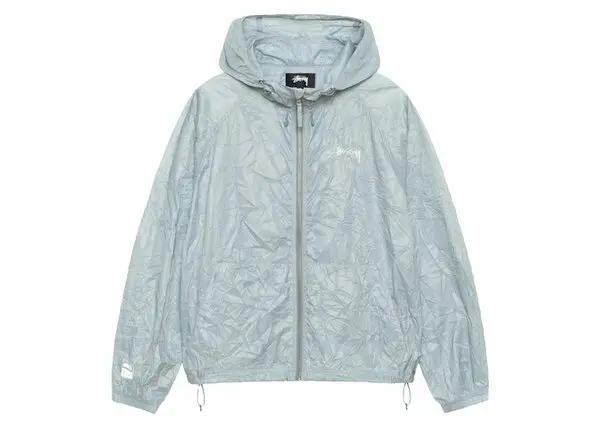 StÜssy Wrinkled Nylon Beach Shell Jacket - Slate
