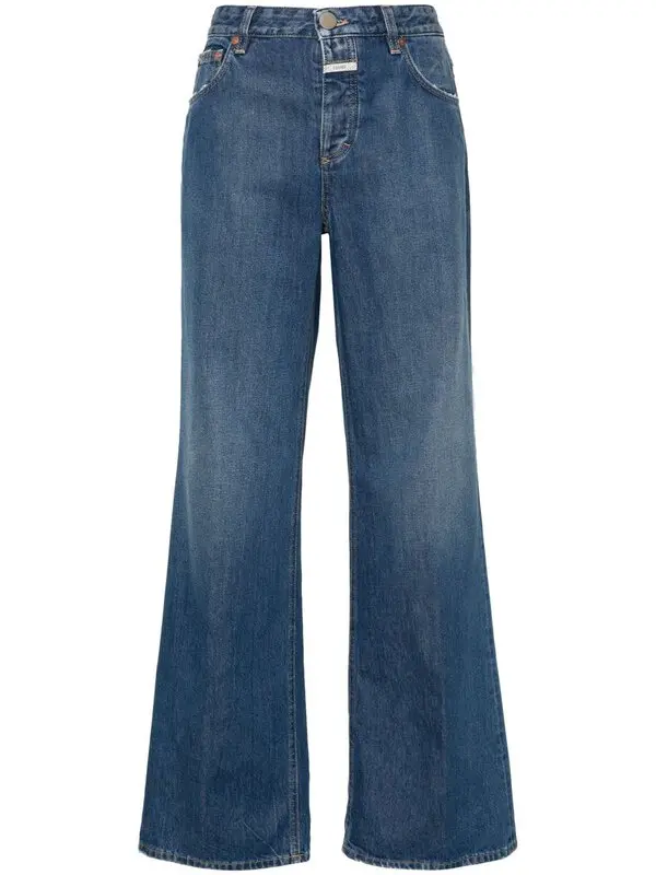 Closed Gillan Wide Leg Jeans - Mbl Mid Blue