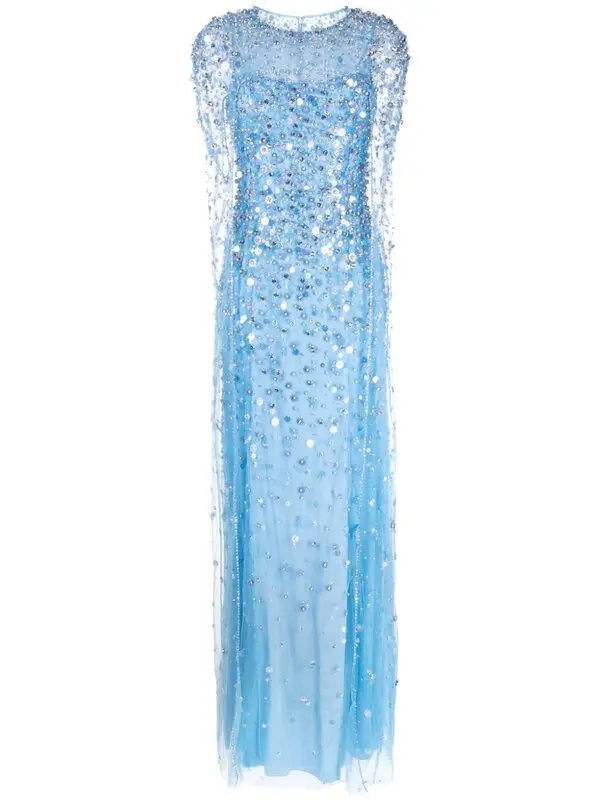 chinese dress ladies Songbird Shirred Maxi Dress Blue Curve