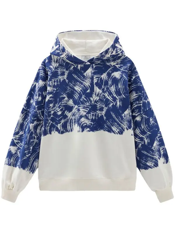 Woolrich Paint-print Cotton Hoodie