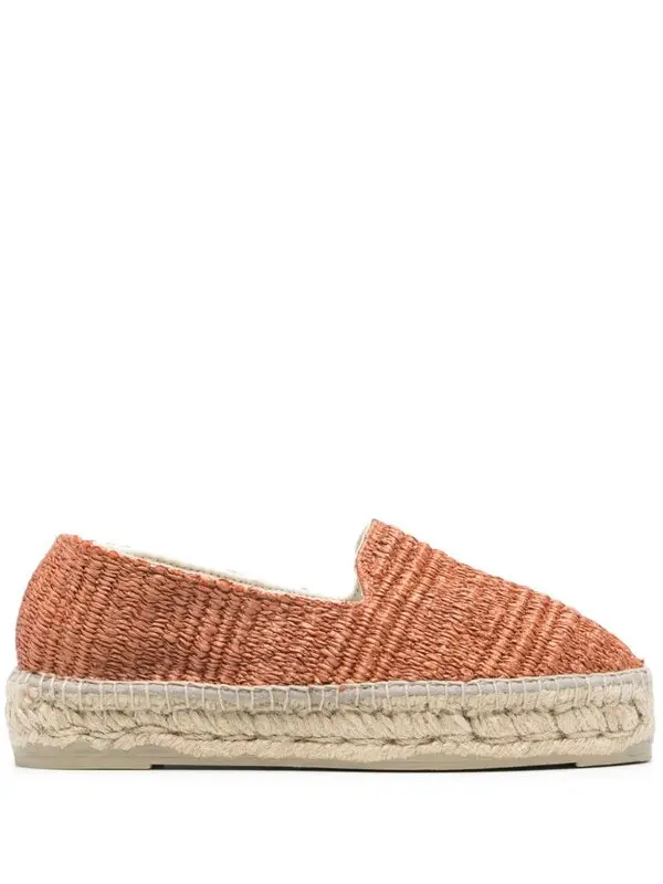 Manebí Yucatán Raffia Espadrilles - Orange