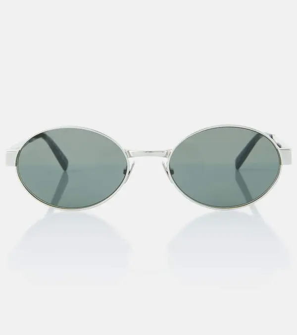 Saint Laurent Sl 692 Oval Sunglasses - Silver