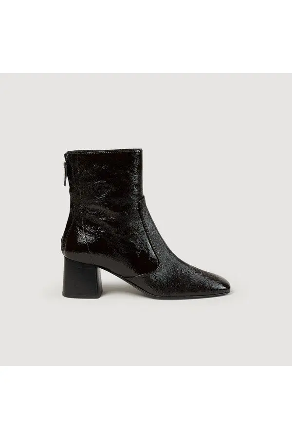 sandro leather ankle boots