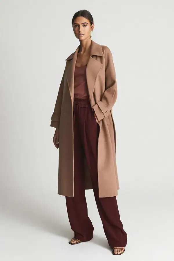 Reiss Felo Belted Blindseam Coat In Rose - 73% Off | Editorialist
