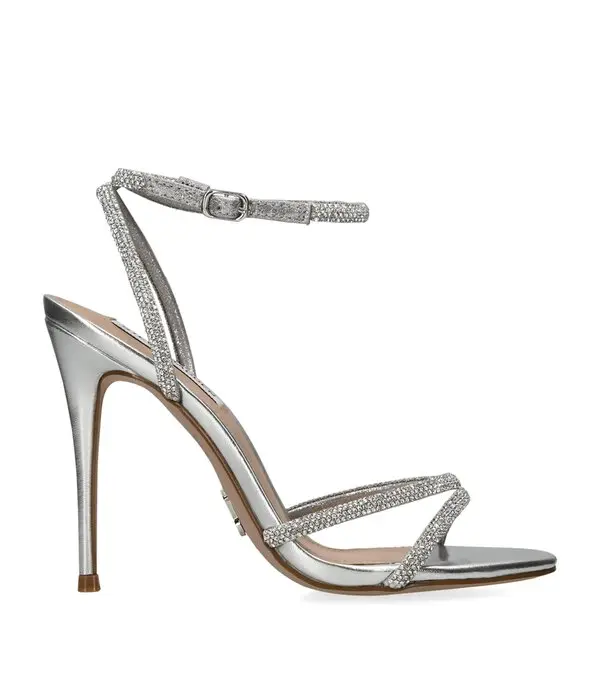 Steve Madden Embellished Bryanna Sandals 100 - Silver