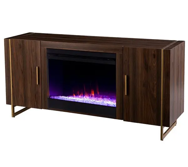 SEI FURNITURE Dashton Color Changing Fireplace Media Storage