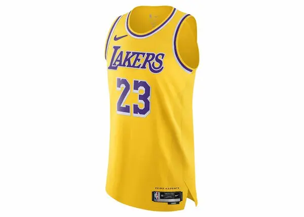 Nike Nba Los Angeles Lakers Icon Edition 2022/23 Drifit Adv Authentic Jersey - Amarillo Yellow