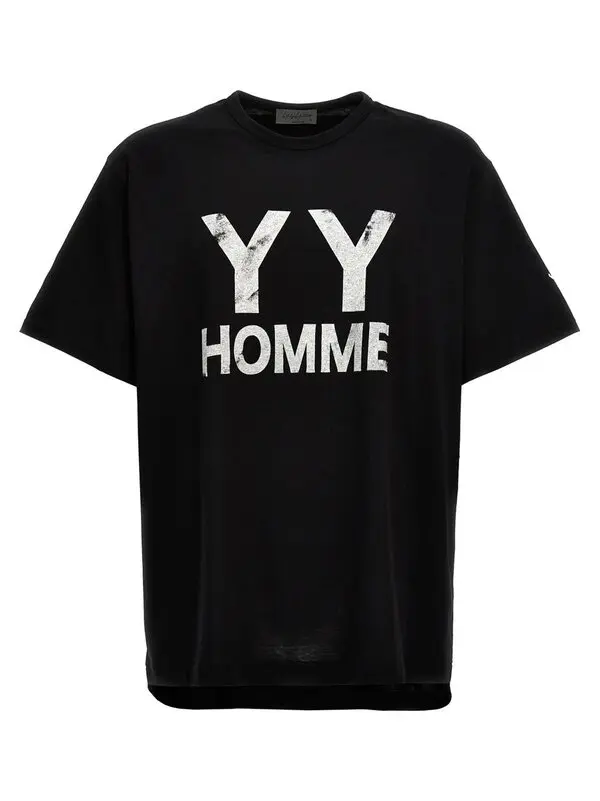 Yohji Yamamoto Logo Print T-Shirt In Multicolor - 33% Off