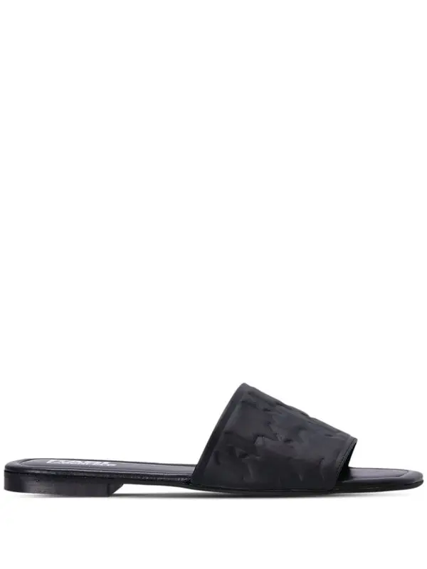 Karl Lagerfeld Brio Leather Slides - Black