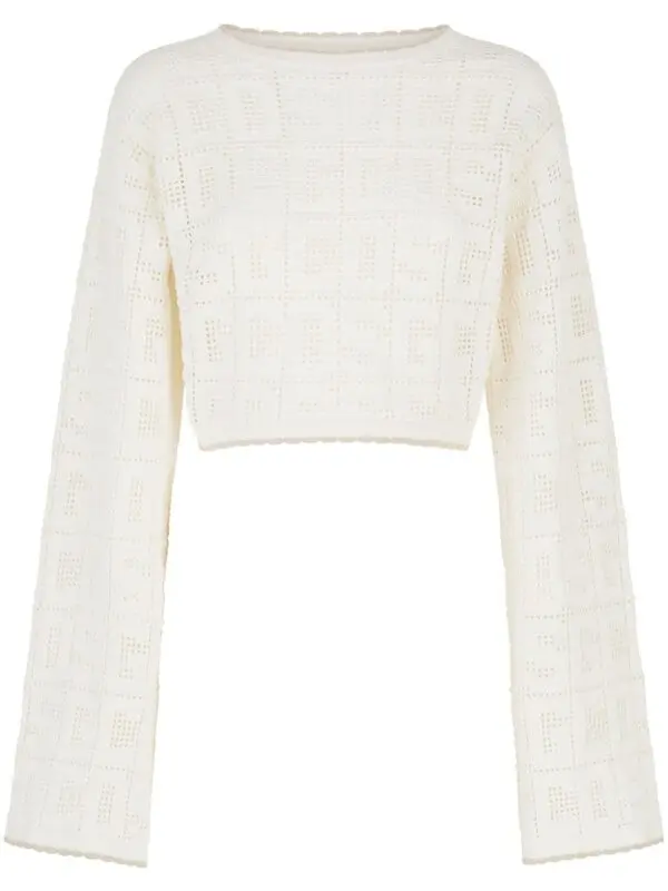 Gcds Monogram Macramé Top