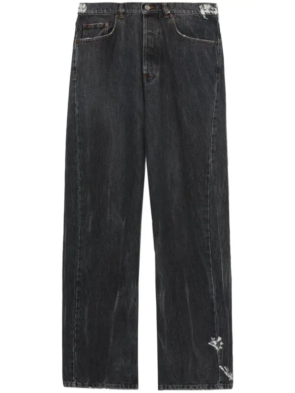 MAGLIANO Distressed Straight-leg Jeans - Black