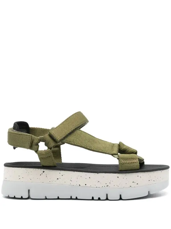 Camper Oruga Up Flatform Sandals - Green