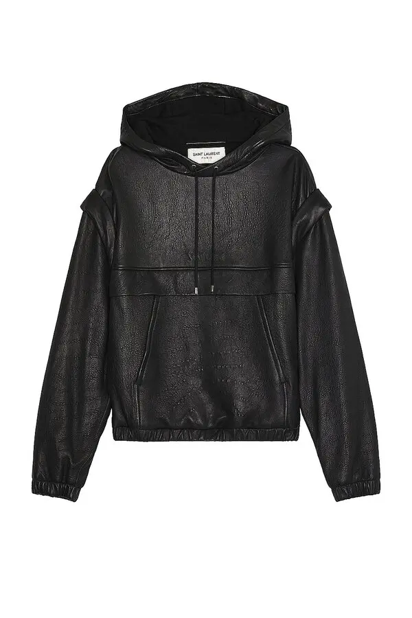 Saint Laurent Leather Hoodie