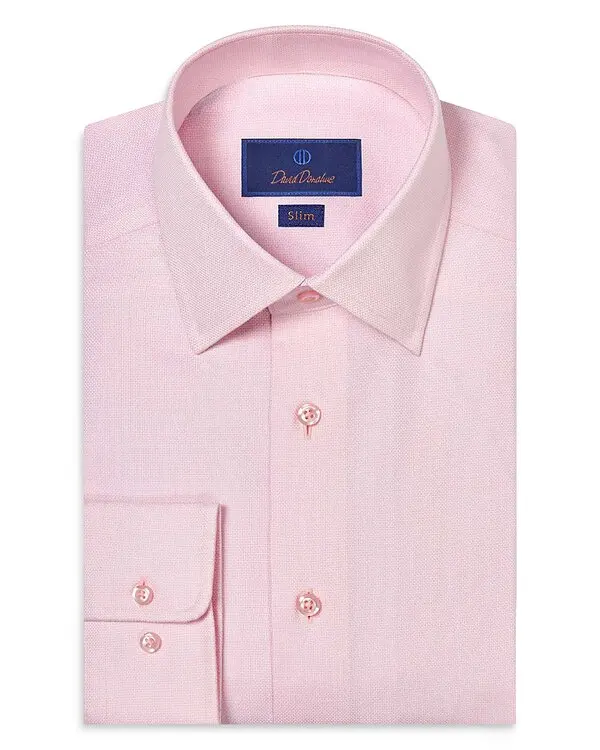 David Donahue Slim Fit Royal Oxford Dress Shirt In Pink/White - 25% Off |  Editorialist