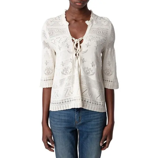 Zadig&Voltaire Taho Lace-up Sweater