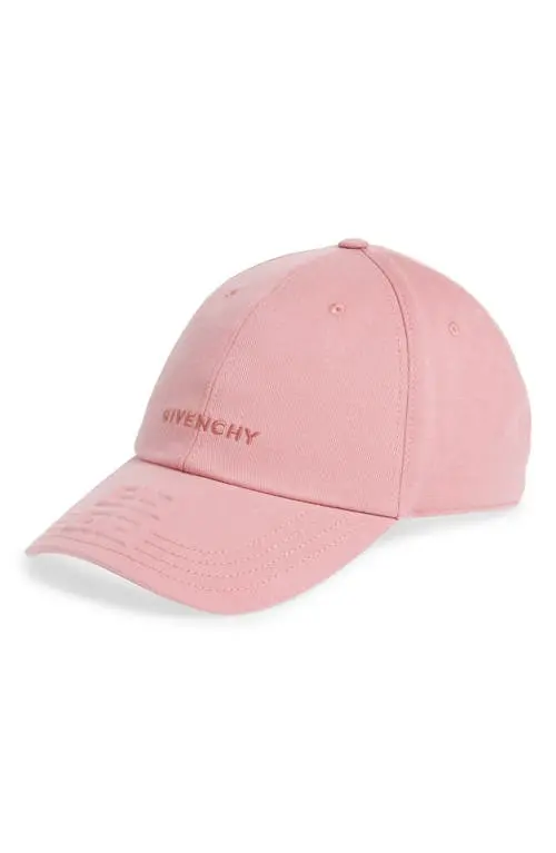 Givenchy Debossed Logo Baseball Cap - Flamingo