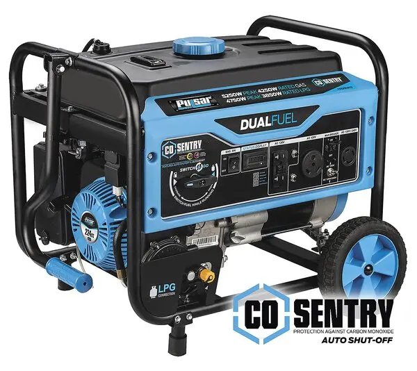 PULSAR 5250 Watt Dual Fuel Generator With Co Se Ntry