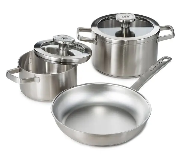 BERGHOFF Graphite 5pc 18/10 Stainless Steel Coo Kware Set