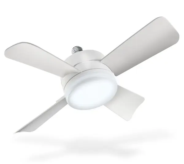 BELL & HOWELL 2-in-1 Socket Ceiling 3 Speed Fan & Led Light