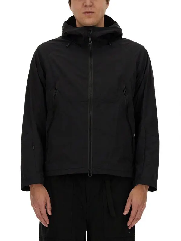 JG1 Hooded Textured Nylon Jacket - Black