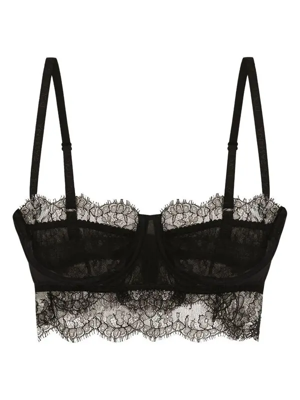 Dolce & Gabbana Chantilly-lace Balconette Bra - Black | Editorialist