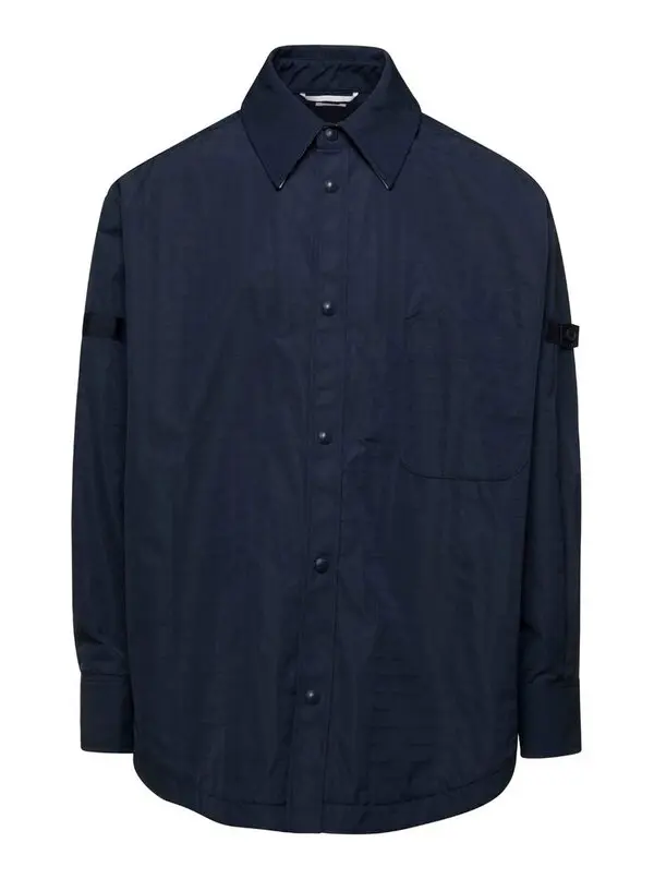 Thom Browne Snap Front' Overshirt - Blue