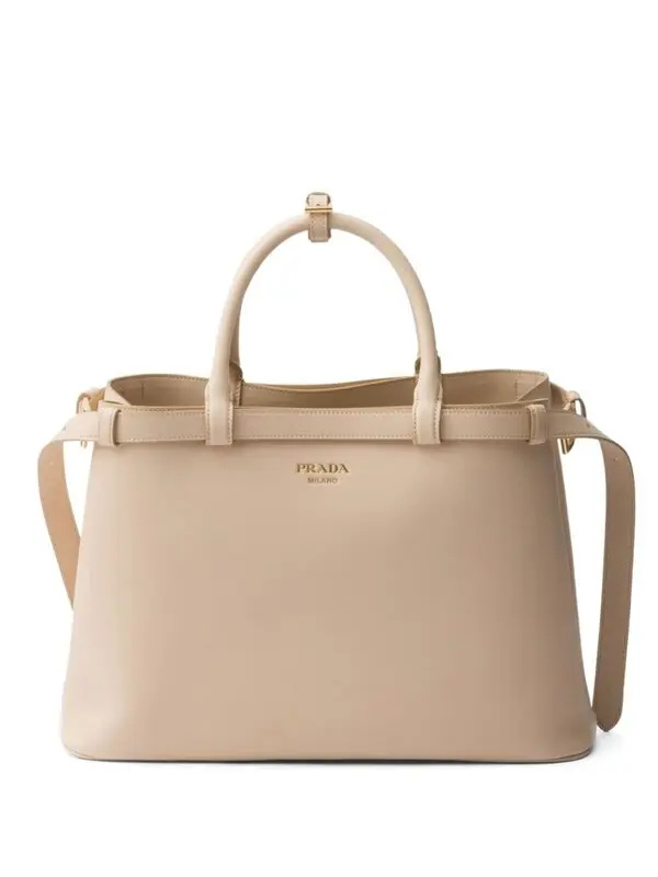 Prada Buckle Tote Bag - Neutrals