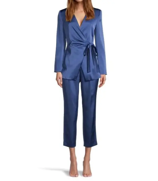 Buy Marella Marisa Satin Tie Wrap Jacket In Cornflower - Blue At 39% ...