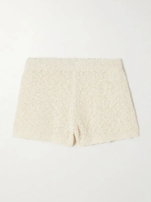 Magda Butrym Cotton-blend Bouclé Short - Neutrals