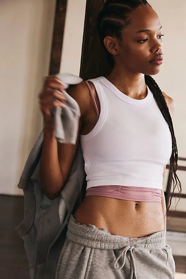 Free People Go To Cut Out Tank Top - White