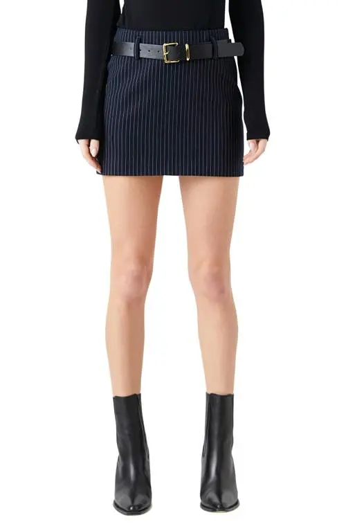 GREY LAB Pinstriped Mini Skirt