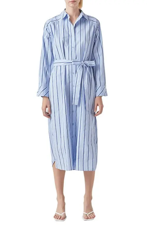 GREY LAB Stripe Maxi Shirtdress