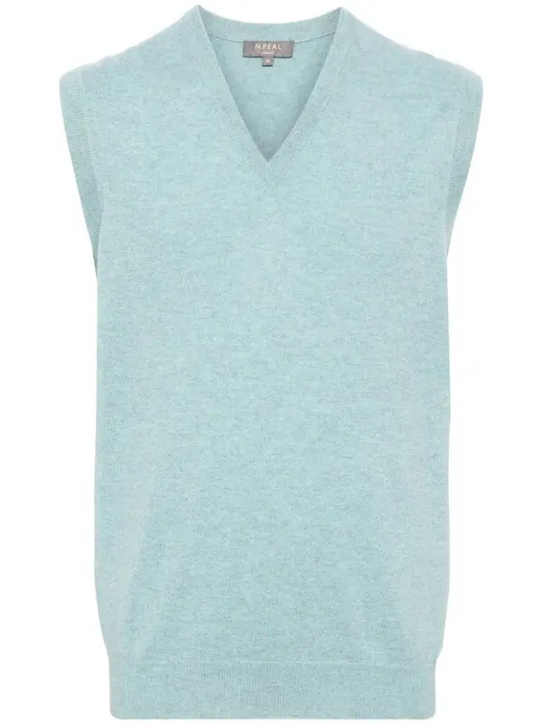 N.peal Westminster Sleeveless Jumper - Blue