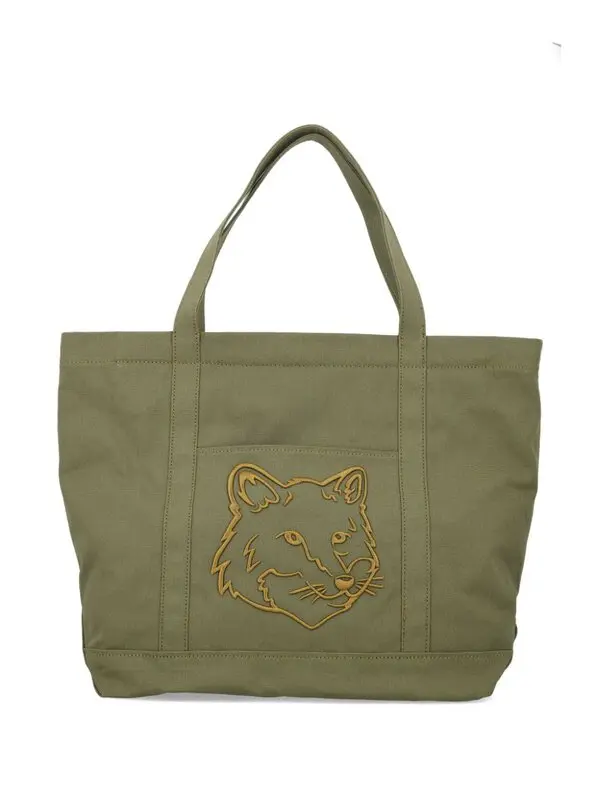 Maison Kitsuné Large Fox Head Tote Bag - Green