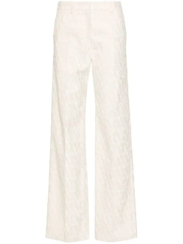 Valentino Garavani Toile Iconographe Flocked Tailored Trousers