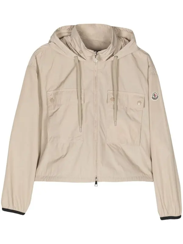 Moncler Leda Cropped Jacket - Neutrals