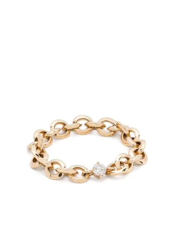 Lizzie Mandler 18kt Gold Diamond Chain-link Ring