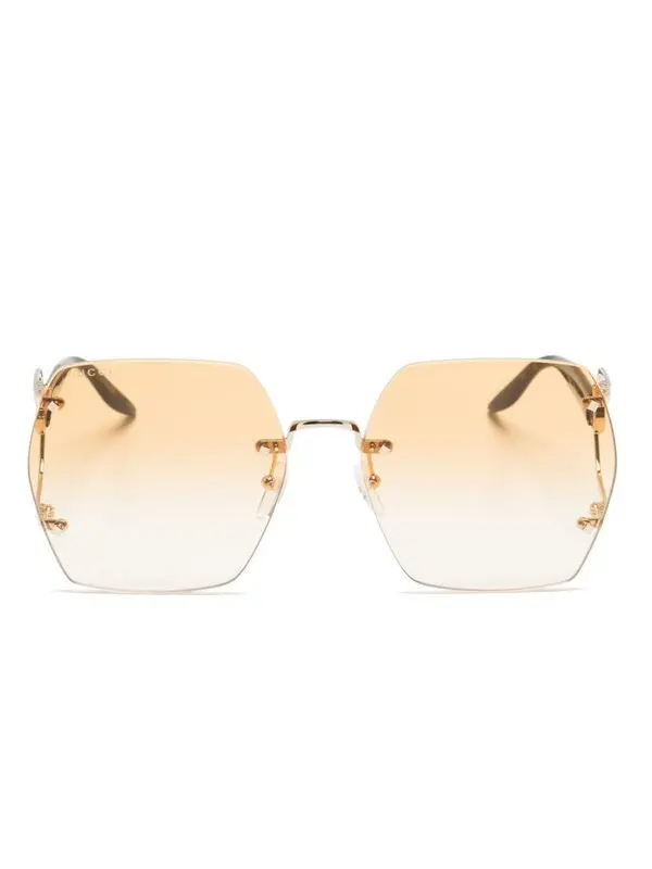 Gucci Double G Geometric Sunglasses